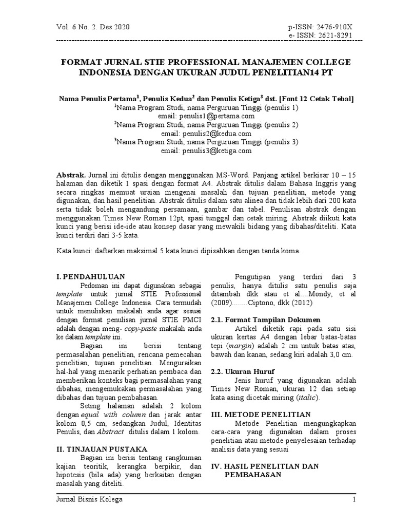 Template Jurnal | PDF | Seni