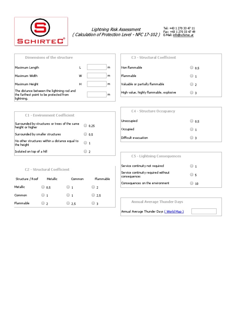 Lightning Risk Assessment Guide NFC 17-102 | PDF