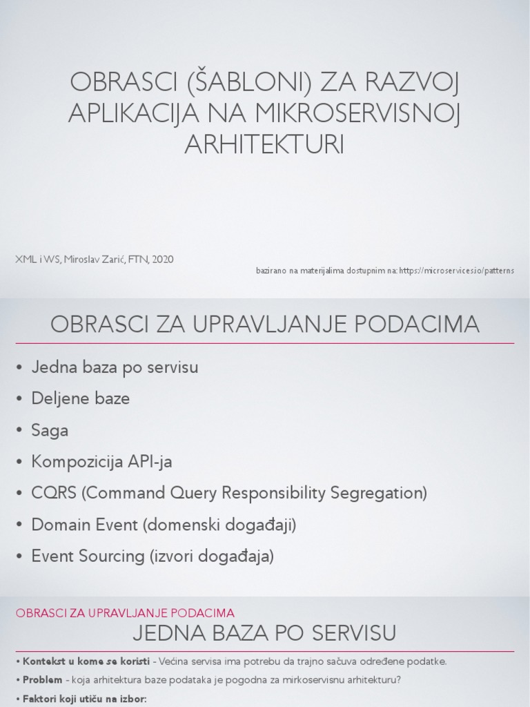 20 - Mikroservisi-Sabloni 2 | PDF