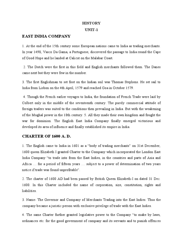 East India Company Charter 1600-1 | PDF | East India Company | Trade