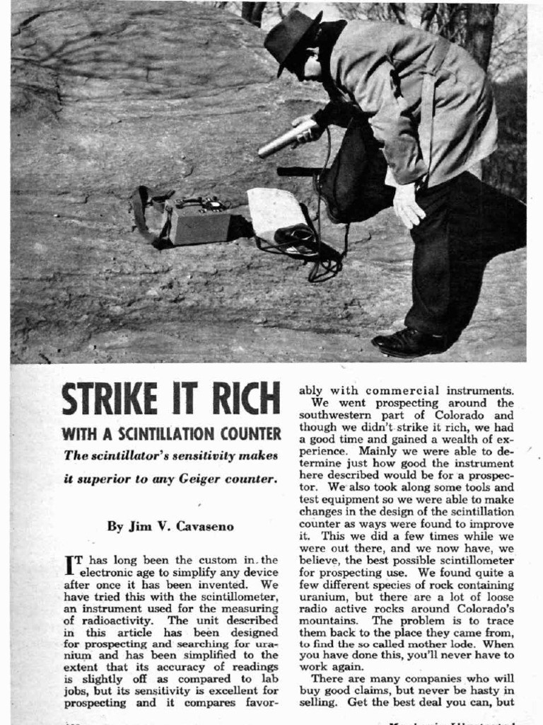 Build A Scintillometer Uranium Detector For Prospecting | PDF ...