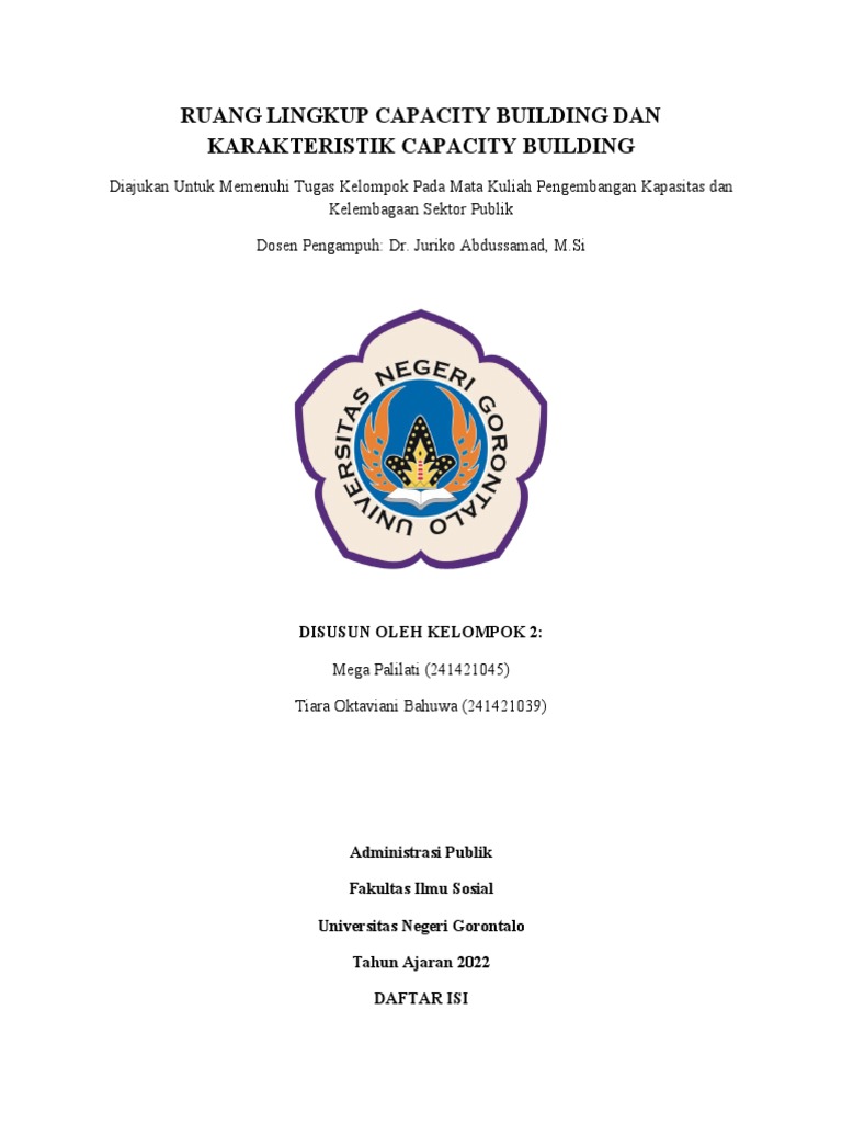 Ruang Lingkup dan Karakteristik Capacity Building | PDF