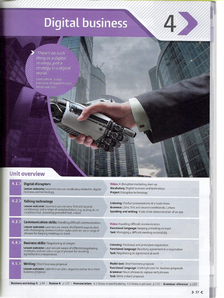 4 Business Partner B2, Unit 4 - Digital Business 2 | PDF