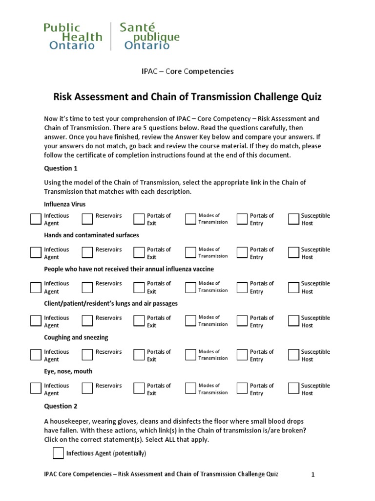 Ipac Core Accessible Cot Questions | PDF | Infection | Influenza