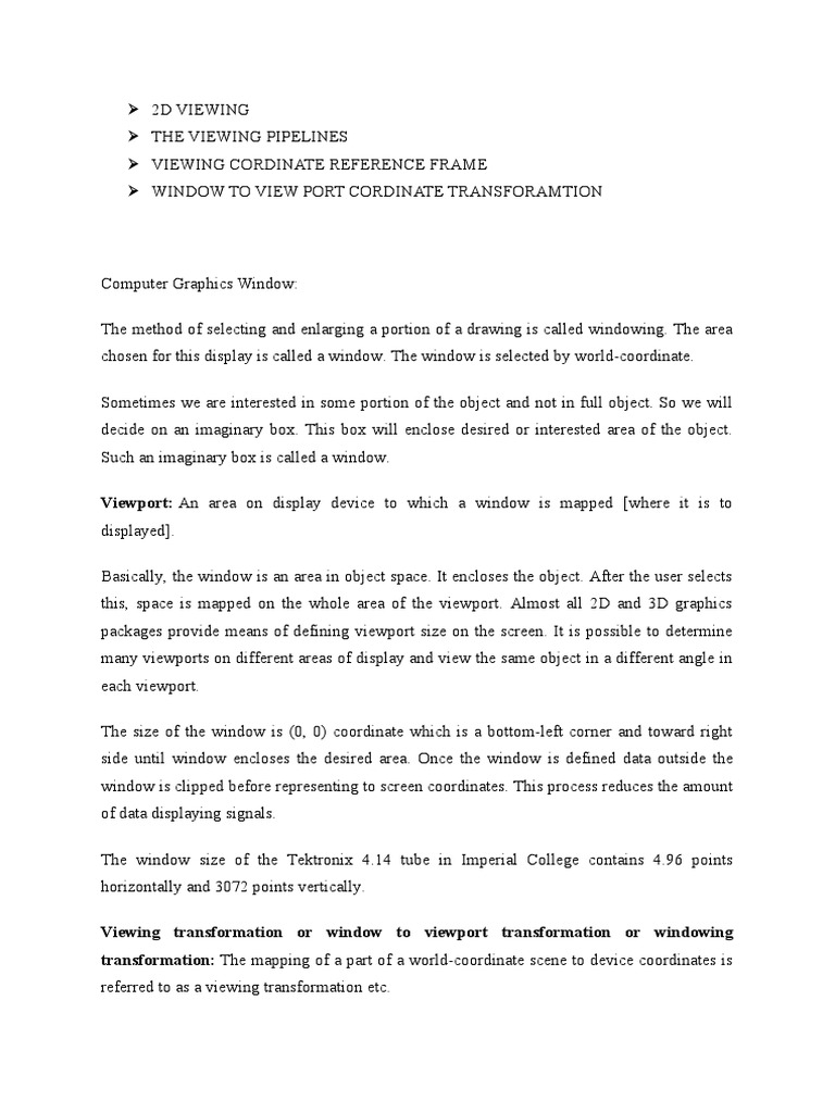 2D Viewing Presentation | PDF | 2 D Computer Graphics | Euclidean Vector