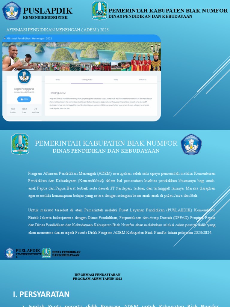 Pendaftaran Program ADEM 2023 Biak Numfor | PDF | Kesehatan Holistik