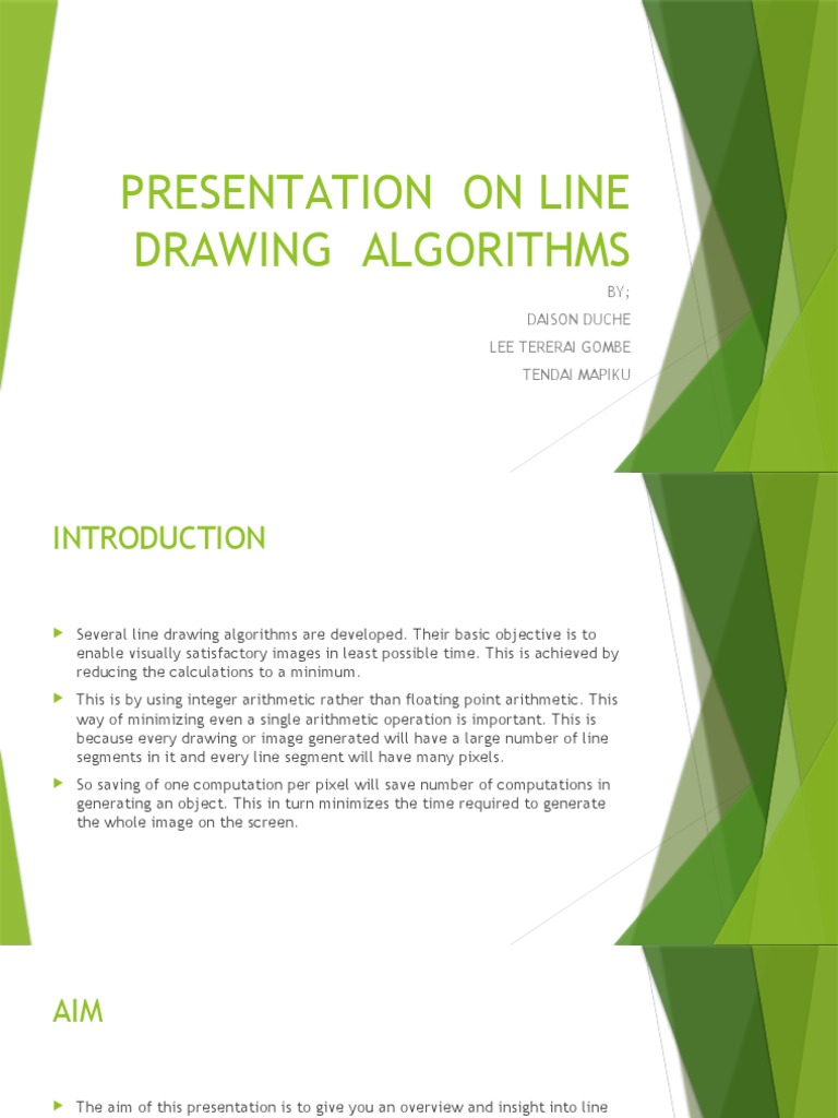 Overview of Line Drawing Algorithms | PDF | Ellipse | Cartesian ...