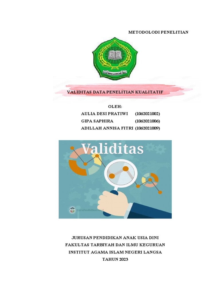 Validitas Data Penelitian Kualitatif | PDF