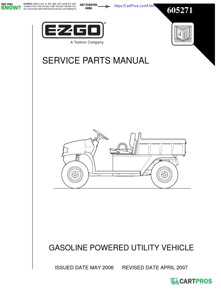 06.E Z GO Utility Vehicle | PDF | Screw | Vehicles