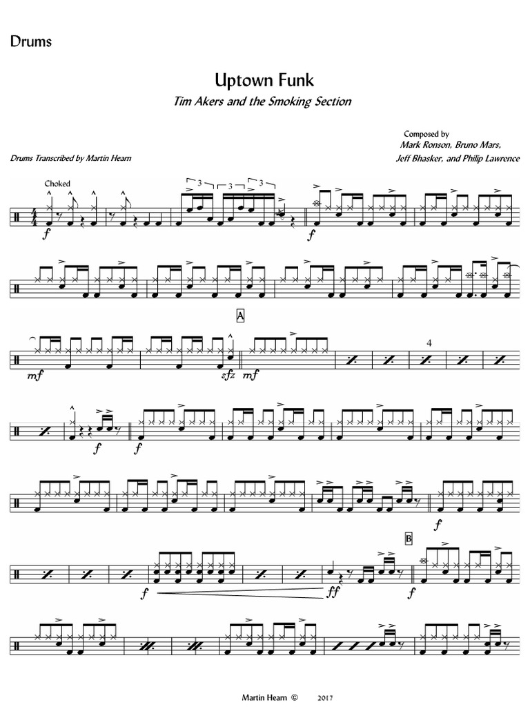 Uptown Funk - Tim Akers and the Smoking Section | PDF