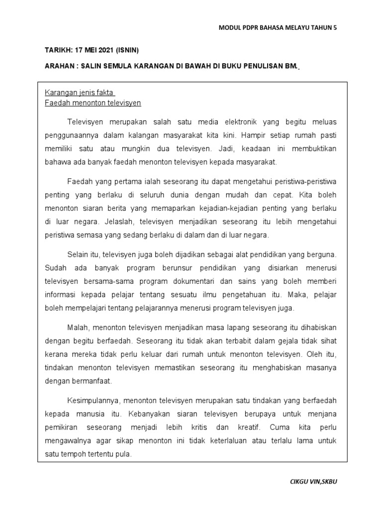 Contoh Karangan | PDF