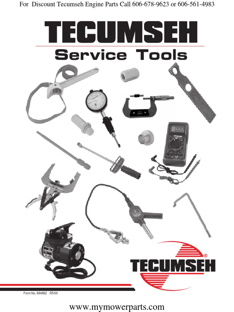 Tecumseh Service Tools 694862 | PDF | Engines | Machines
