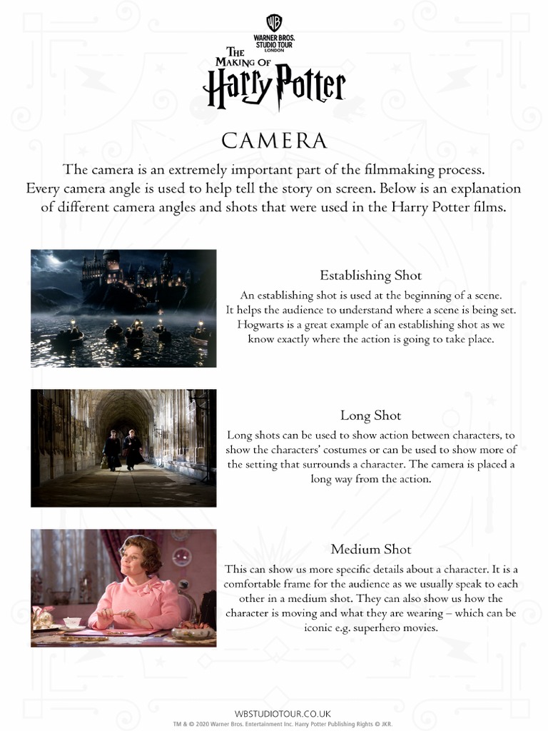 home-camera-angles-activity-sheet | PDF