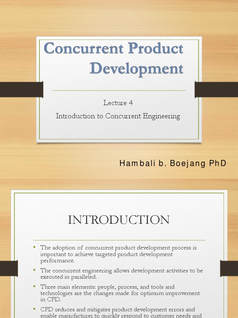 Lecture 4 Concurrent Product Development Pdf