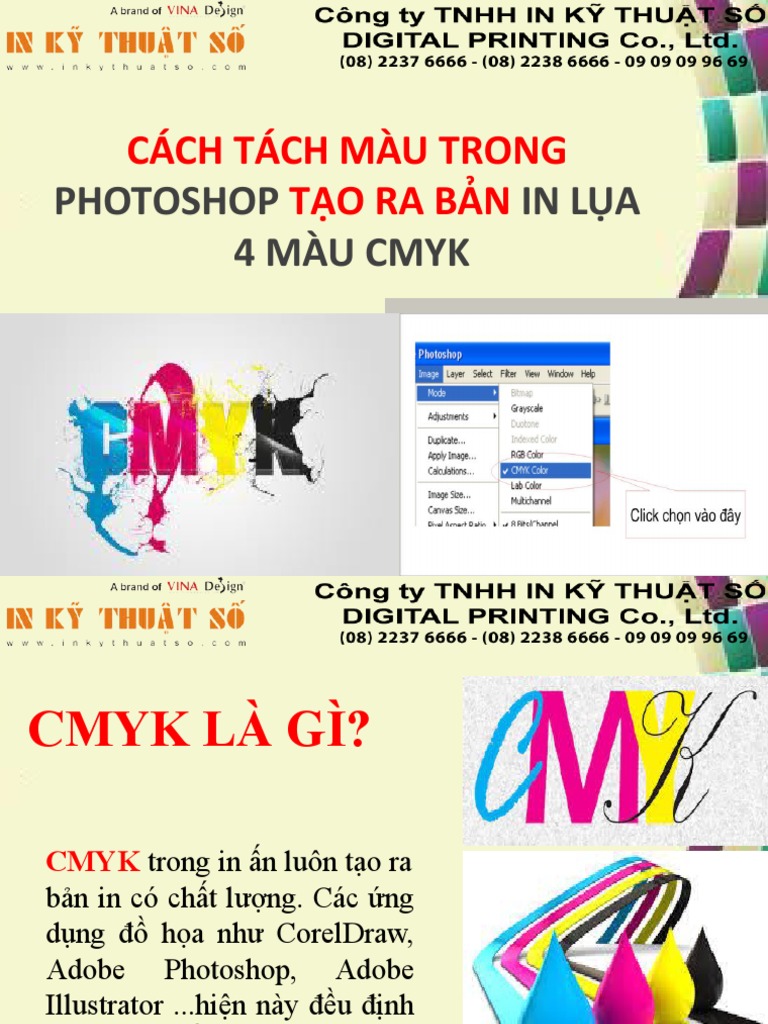 Cach Tach Mau Trong Photoshop Ra Ban in Lua 4 Mau Cmyk | PDF