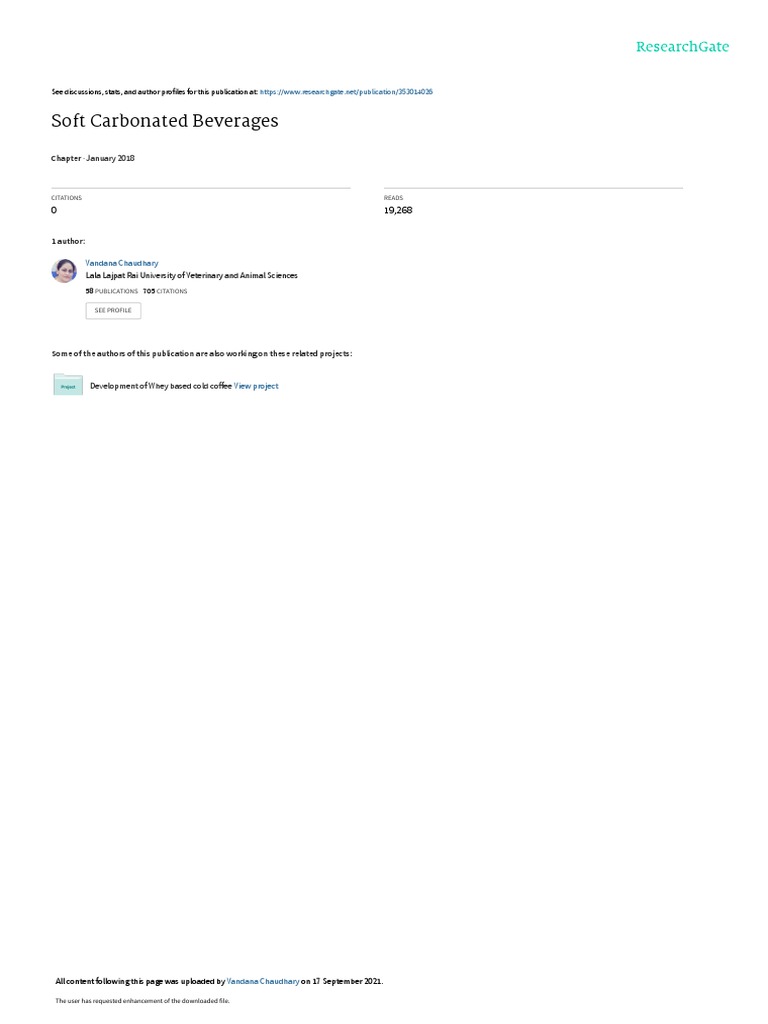 Soft Carbonated Beverages | PDF | Sugar Substitute | Sucrose