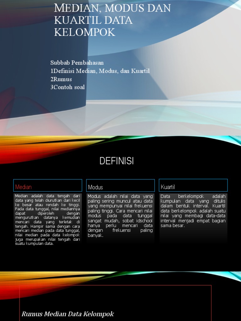 Median, Modus Dan Kuartil Data Kelompok | PDF