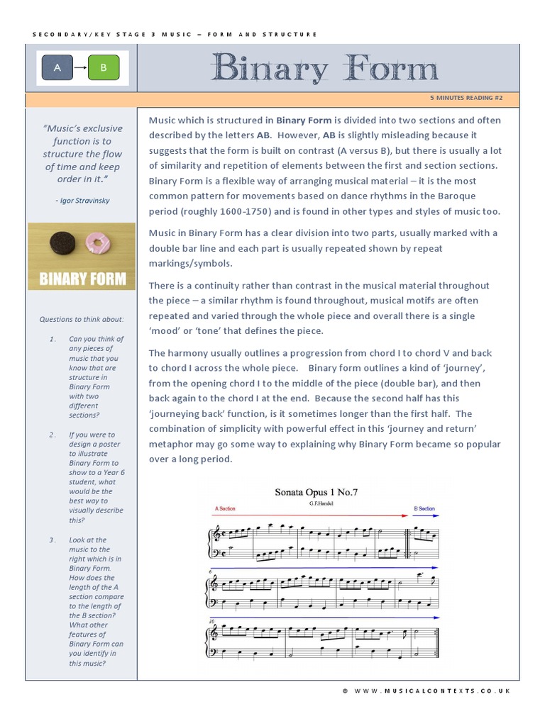 Binary Form Reading | PDF