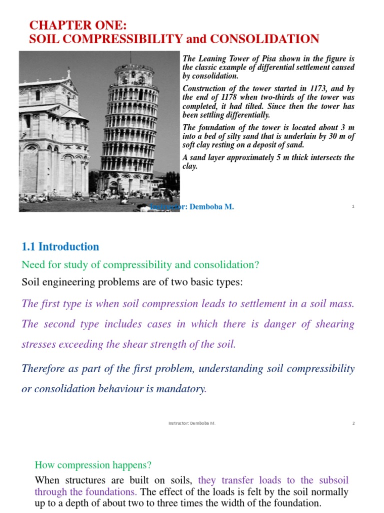 Chapter 1 PPT (Compressibility and Consolidation) | PDF | Soil Science ...