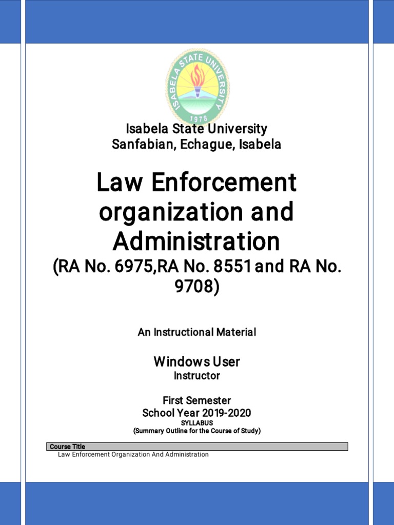 Law Enforcement Module | PDF