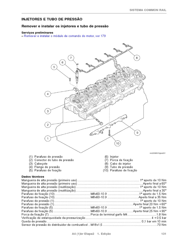 Manual Do Sistema Common Rail Motor MAN D2676 | PDF | Bomba | Parafuso