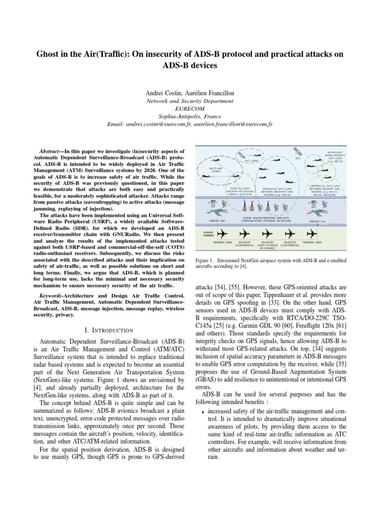 11 Ghost in The Air (Traffic) On Insecurity of ADS-B Protocol and ...