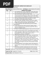 Workshop Checklist | PDF | Equipment | Safety