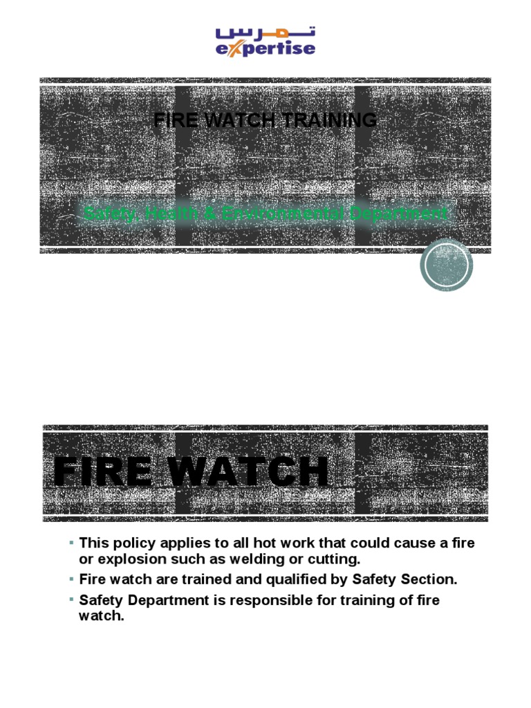 Fire Watch Training | PDF | Fires | Occupational Safety And Health