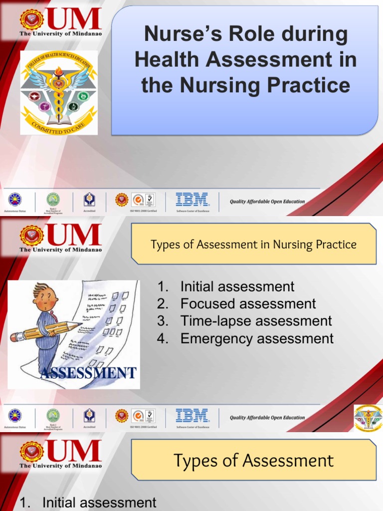 NCM 101 Lecture Nurses Role During Health Assessment in The Nursing ...