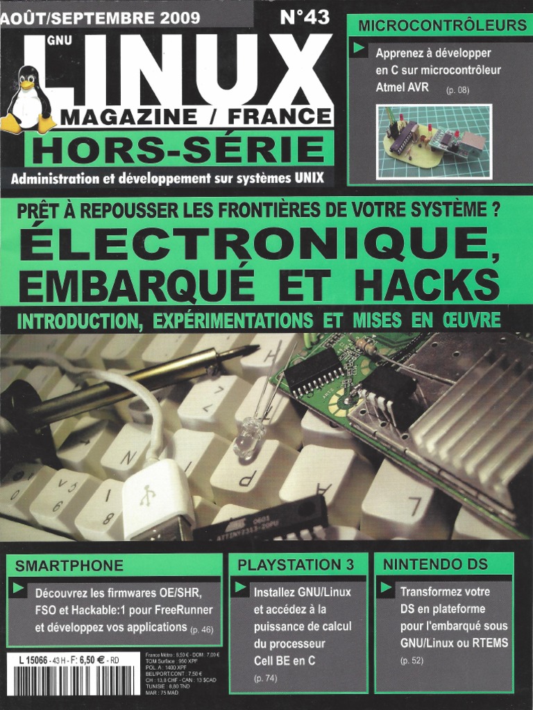GNU Linux Magazine HS - 2009.08 - HS43 - Electronique Embarquee | PDF