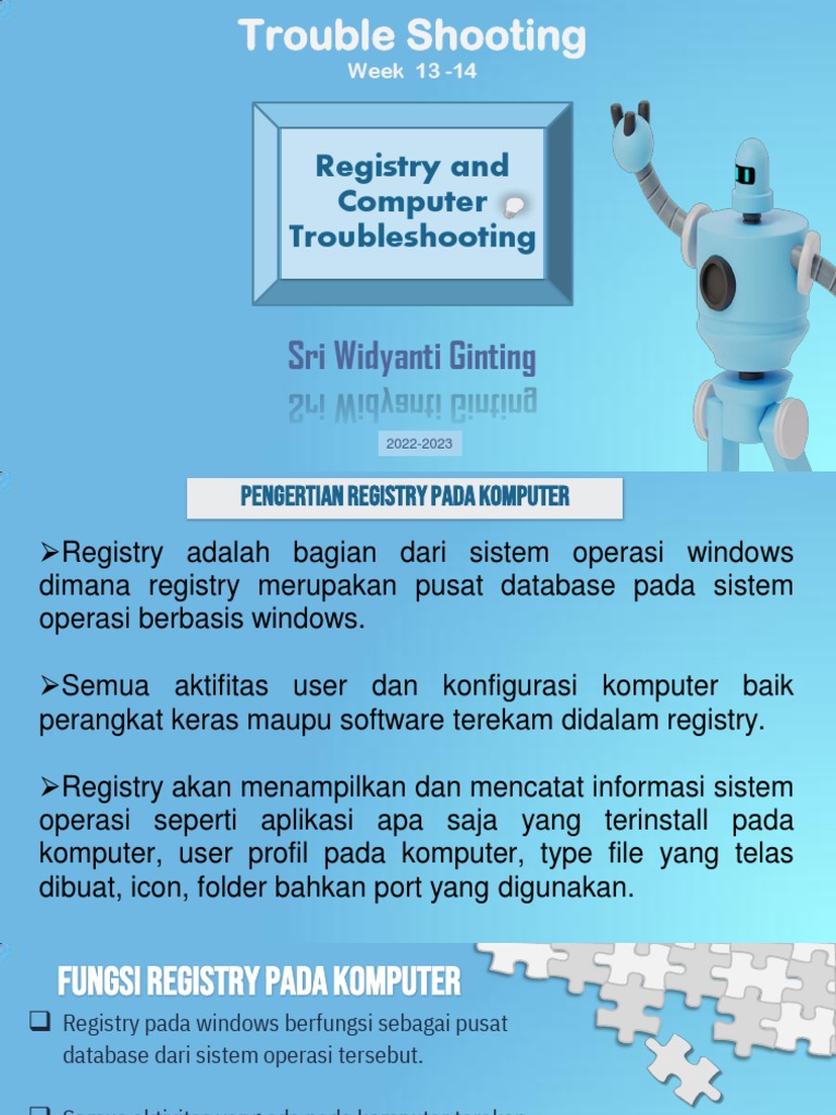 Week 13-14 - Registry Dan Permasalahan Pada Komputer | PDF