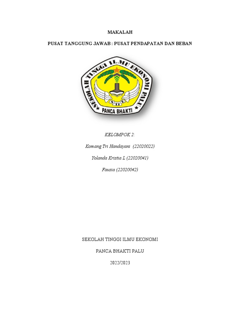 Pusat Tanggung Jawab: Pendapatan & Beban | PDF | Bisnis