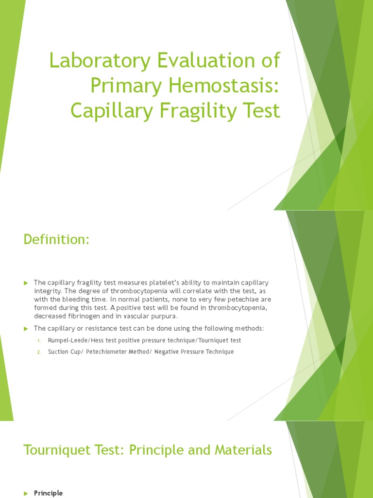 Module 1.2 - Capillary Fragility Test-1 | PDF