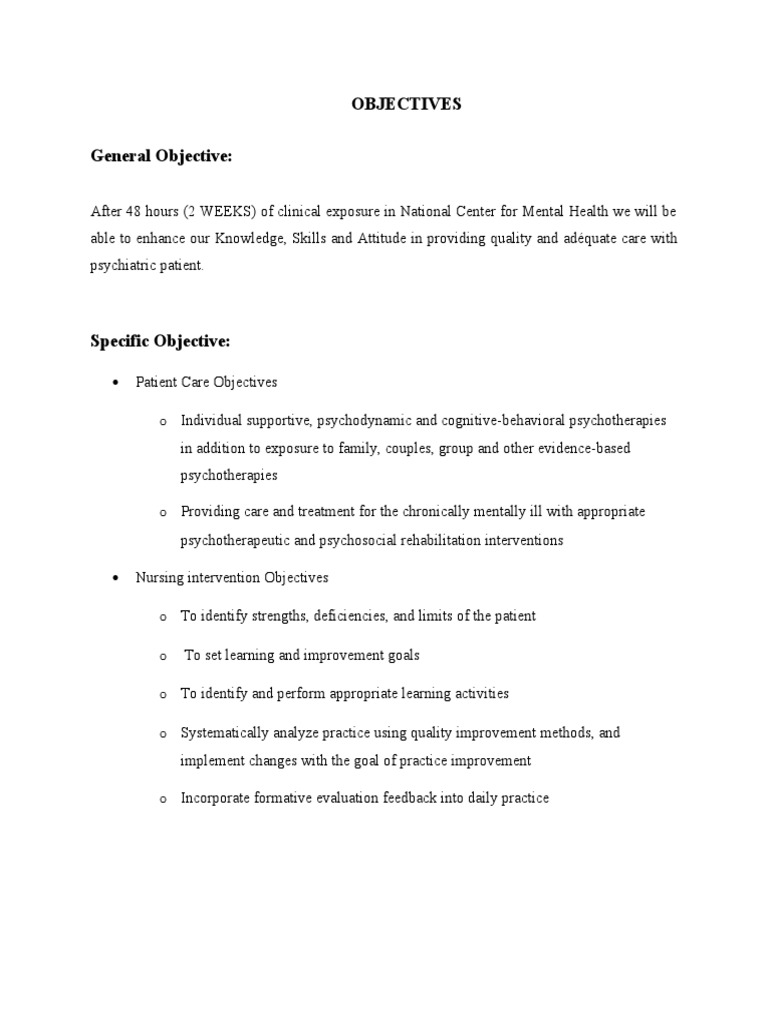Objectives | PDF