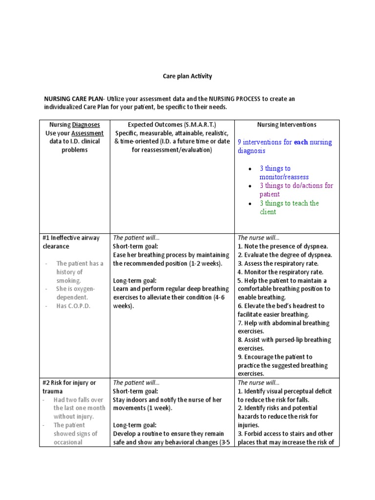 Care Plan | PDF | Nursing | Breathing