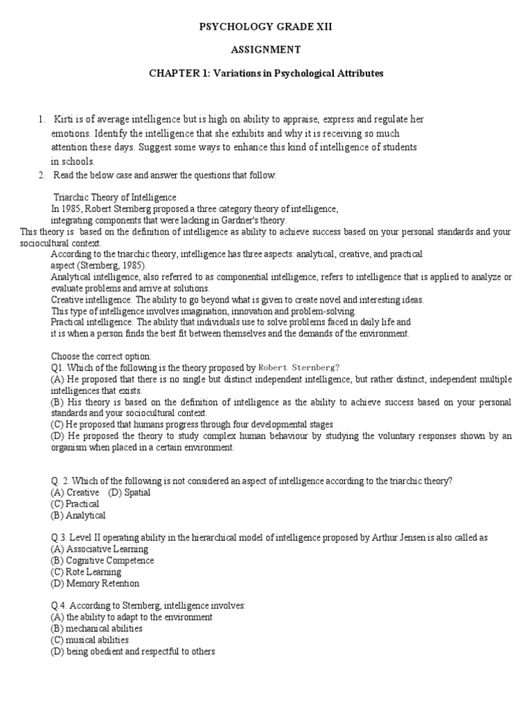 Assignment CH 1 | PDF | Career & Growth | Science & Mathematics