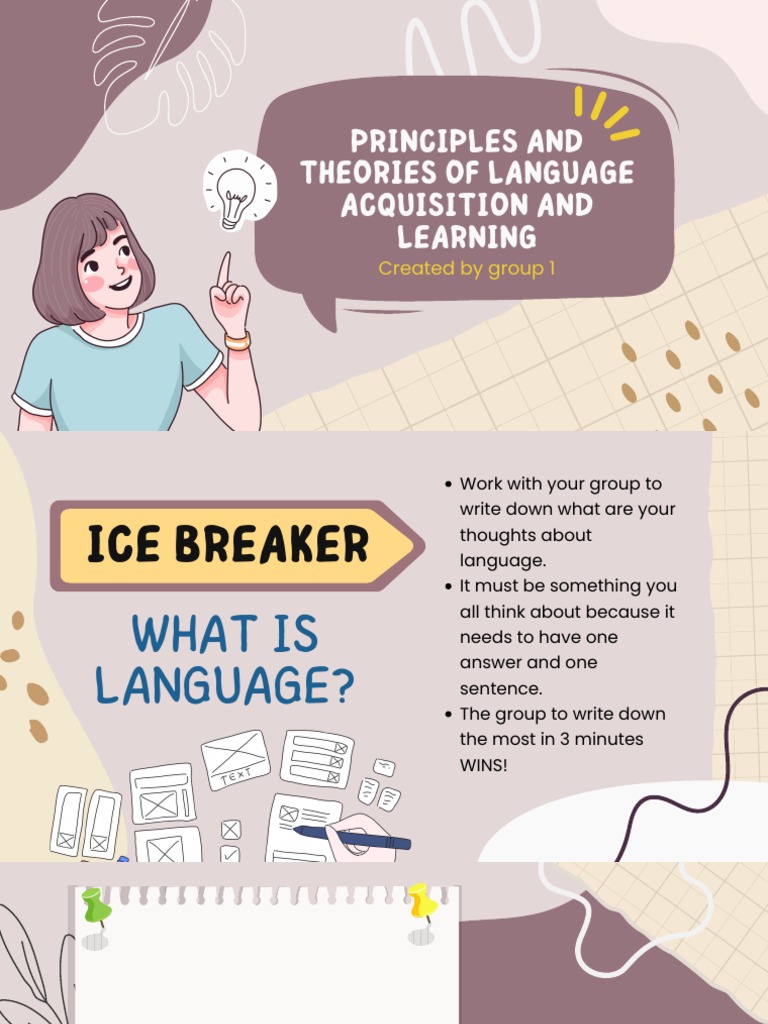 Principles and Theories of Language Acquisition and Learning | PDF ...