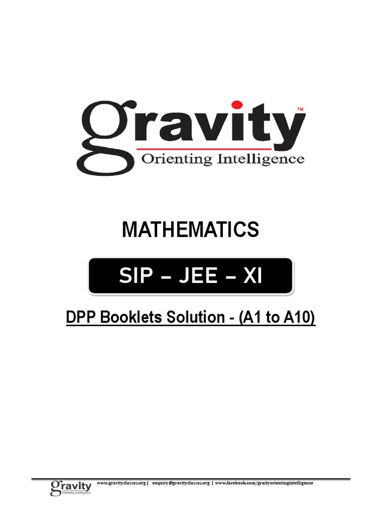 Mathematics - Solution - DPP - A1 - A10 (Sip-Jee-Xi) | PDF | Numbers ...