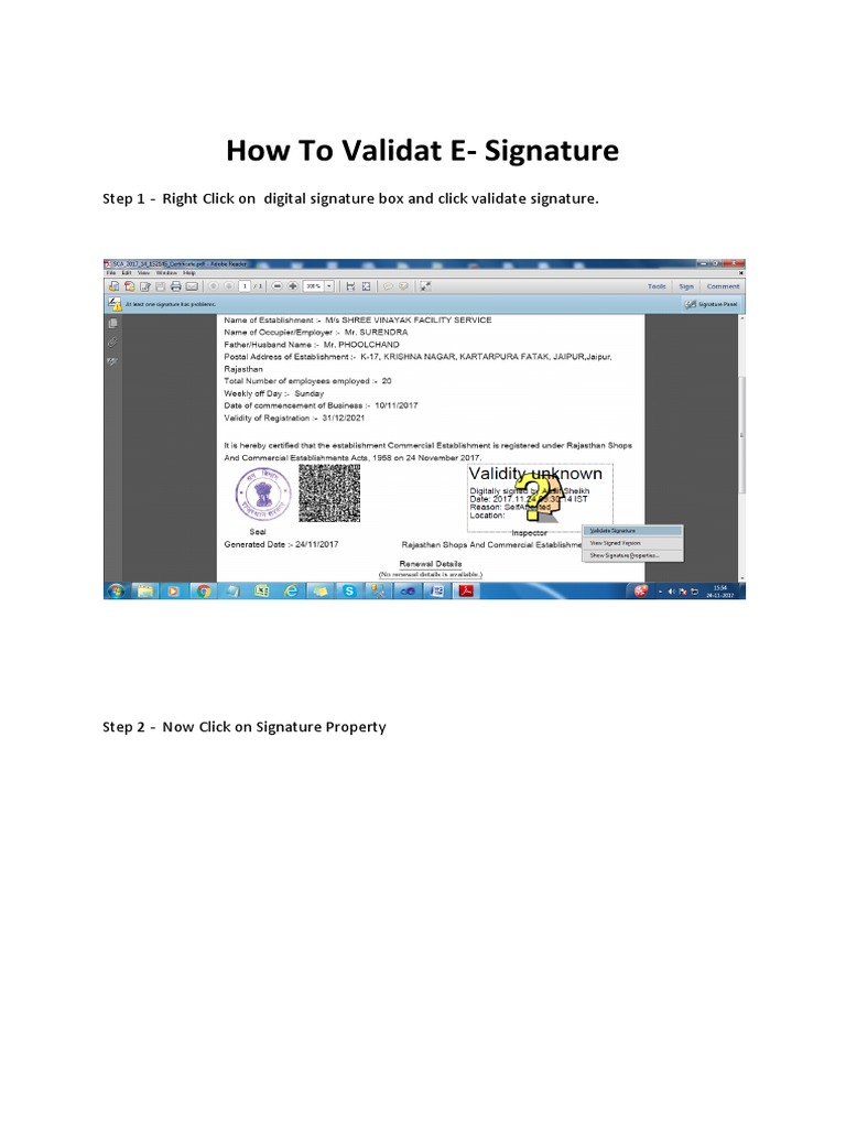 Validate Esign | PDF