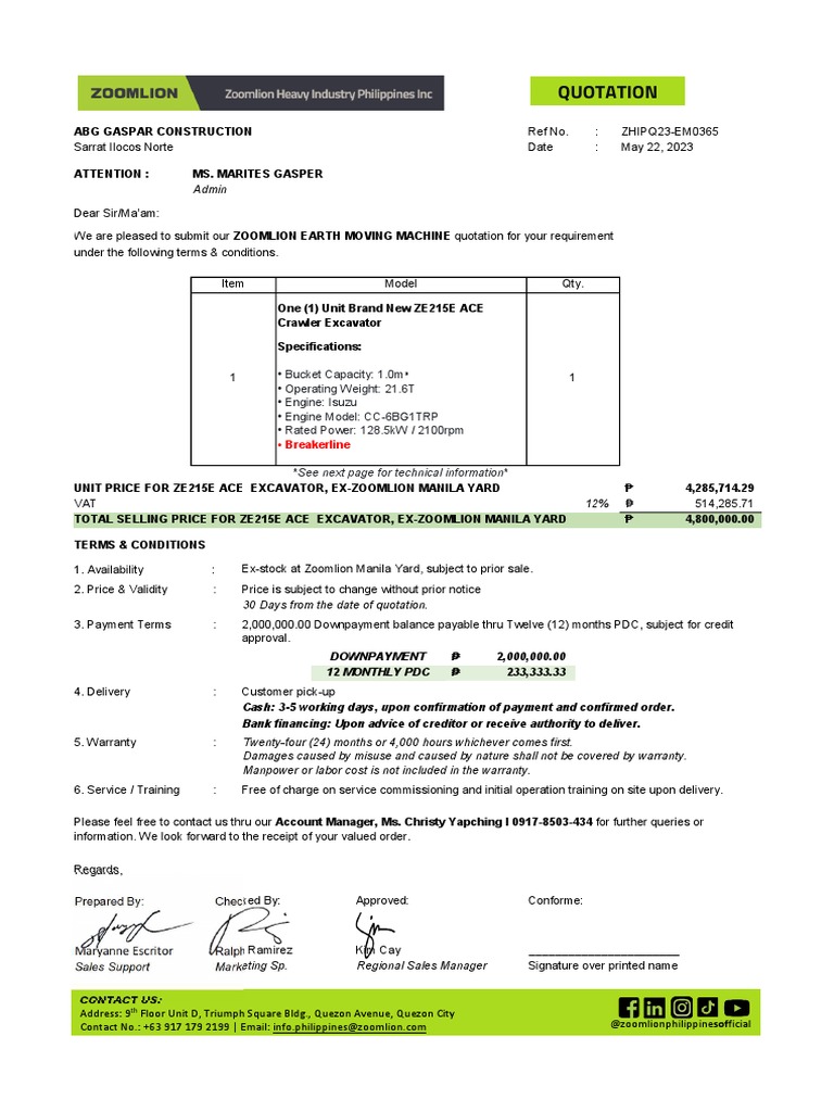 Zhipq23-Em0365 - Abg Gaspar Construction | PDF