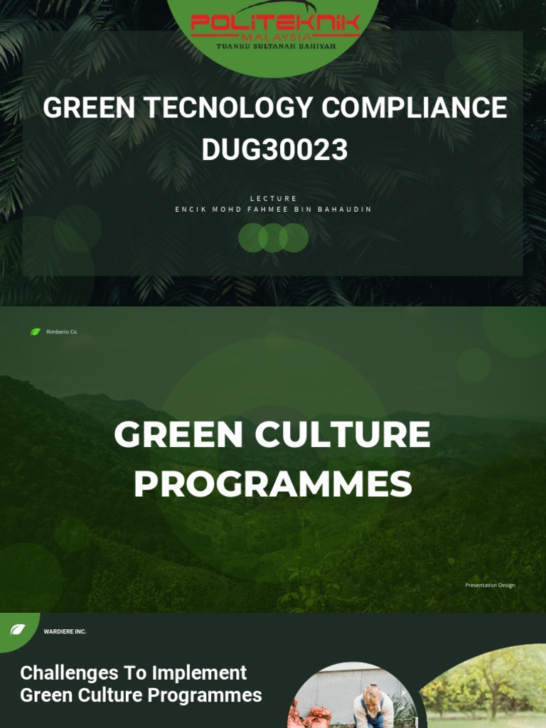 Green Culture Programmes | PDF | Sustainability | Waste