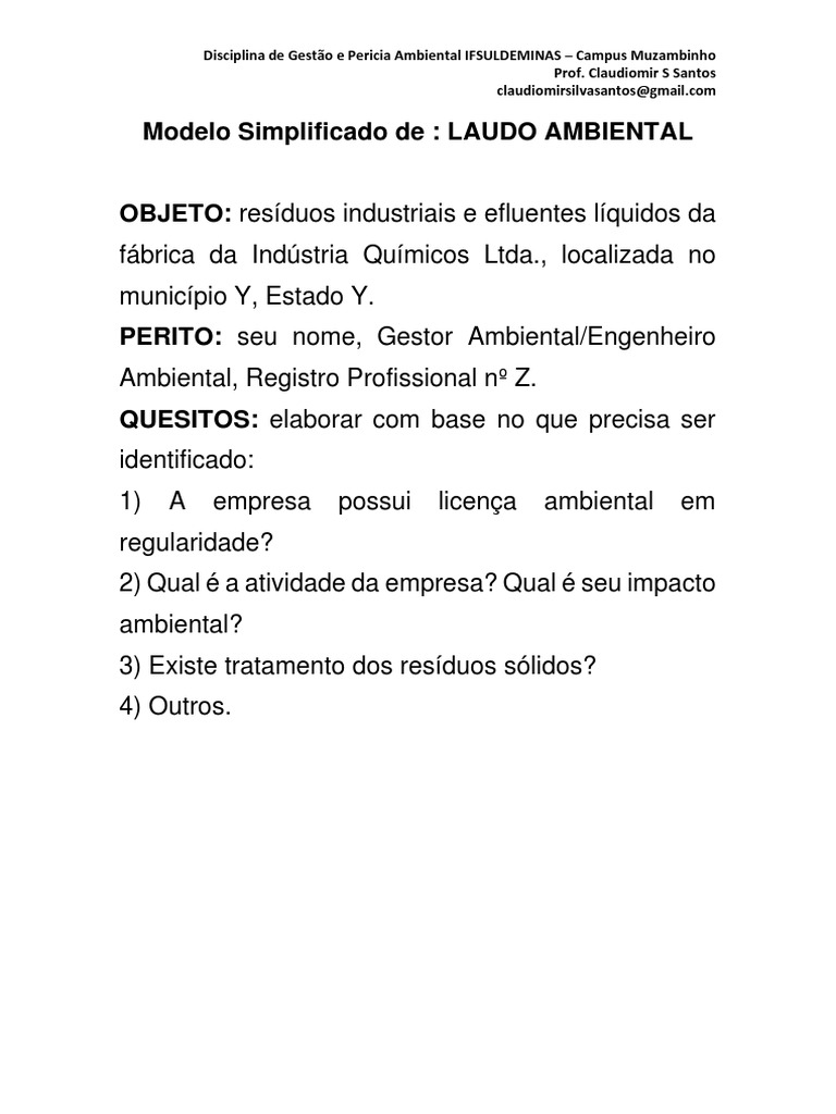 Modelo Simplificado | PDF | Desperdício