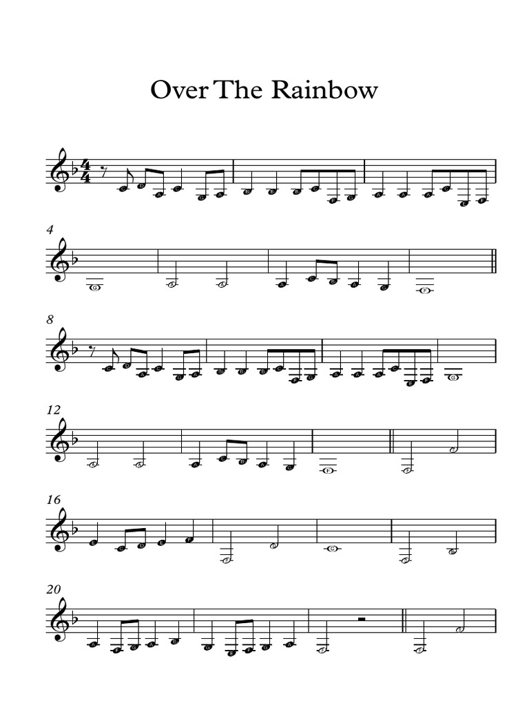 Over the Rainbow Clarinet | PDF