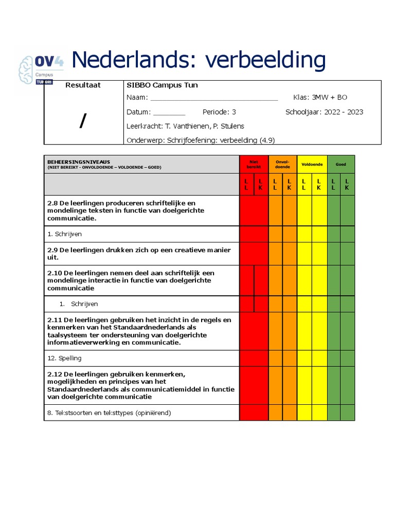 Jason Franssens - Schrijfoefening - Verbeelding | PDF