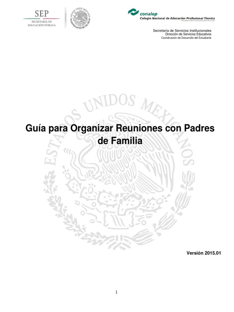 Guía para Organizar Reuniones Con Padres de Familia | PDF | México ...