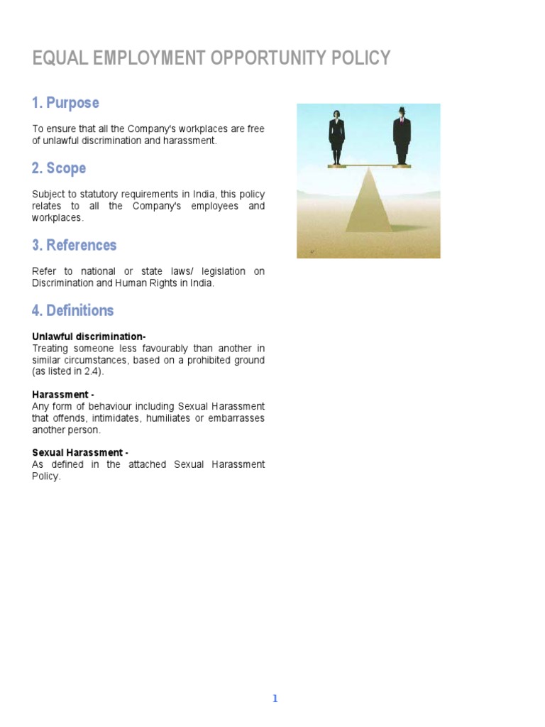 Equal Employment Opportunity Policy | PDF | Career & Growth