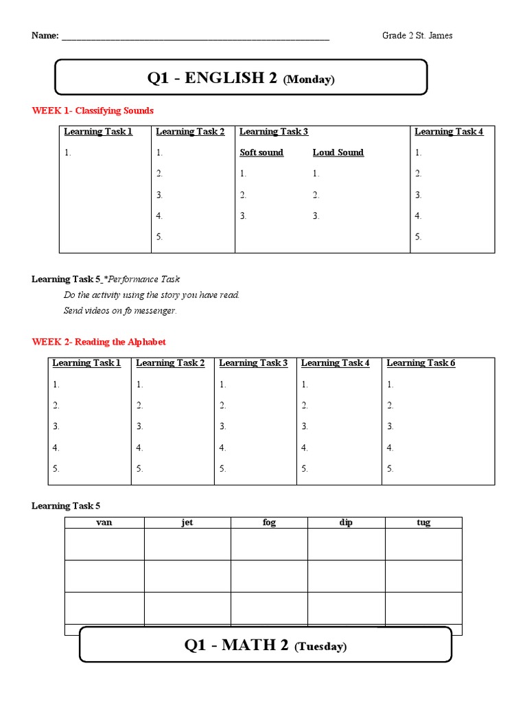 q1 Answer Sheet w1 w2 | PDF