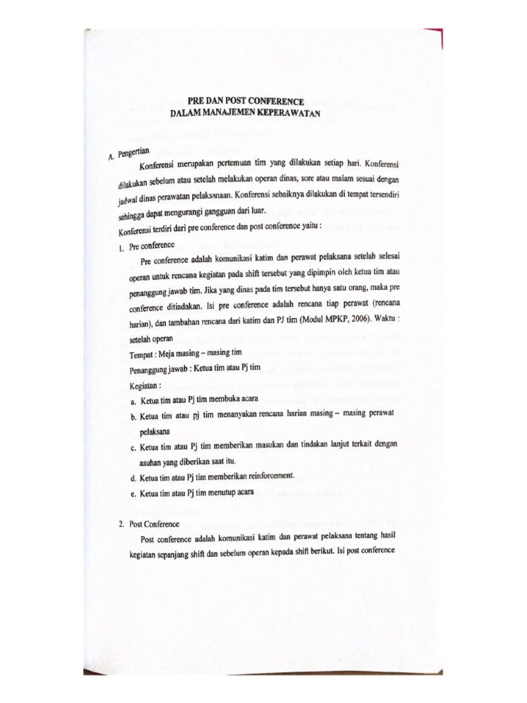 Pre Dan Post Conference | PDF