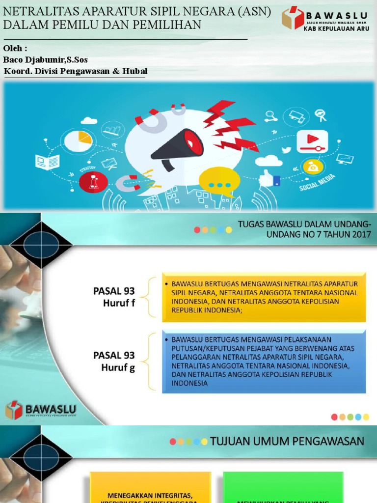 Materi Pengawasan Netralitas Asn | PDF