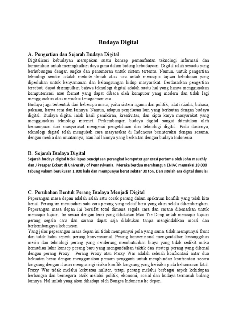Budaya Digital | PDF